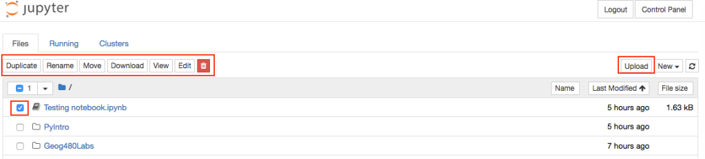 Navigating the Jupyter Notebook Dashboard - CyberGISX