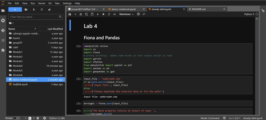 Introduction to the JupyterLab Interface - CyberGISX