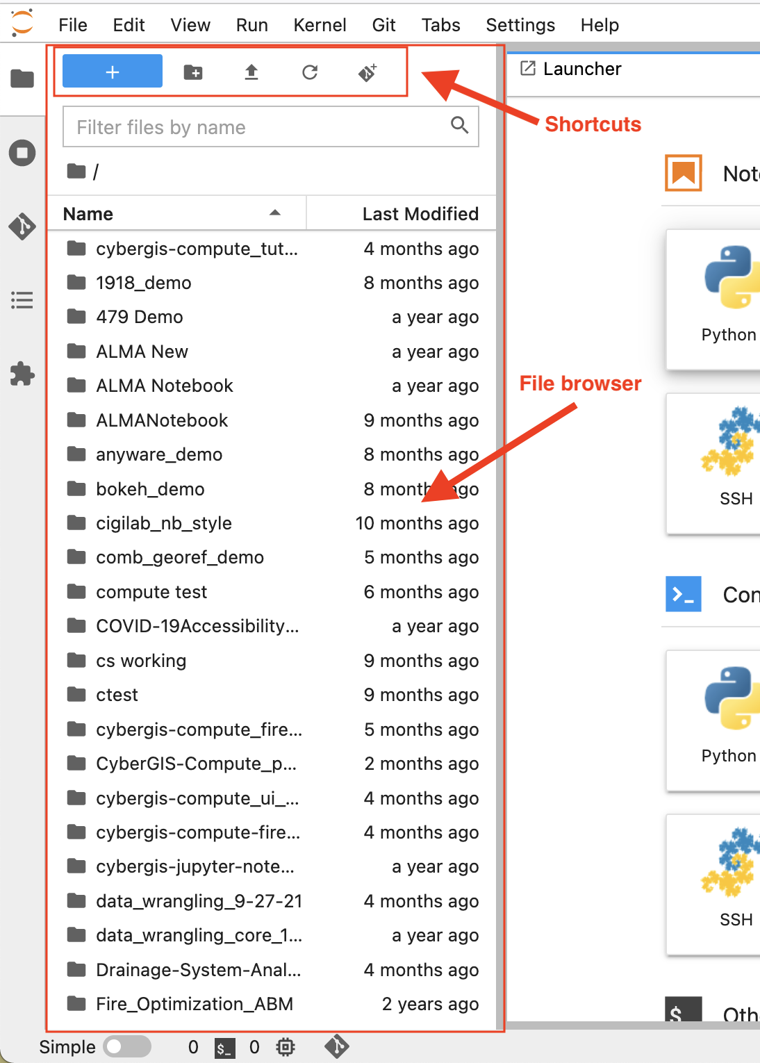Introduction to the JupyterLab Interface - CyberGISX